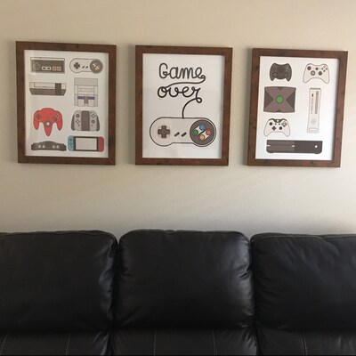 Video Game Printable Art Video Game Decor Game Room Man - Etsy