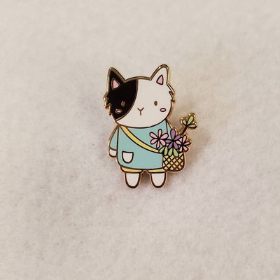 Forest Rabbit Hard Enamel Pin, Kawaii Rabbit Enamel Pin, Cute Rabbit ...