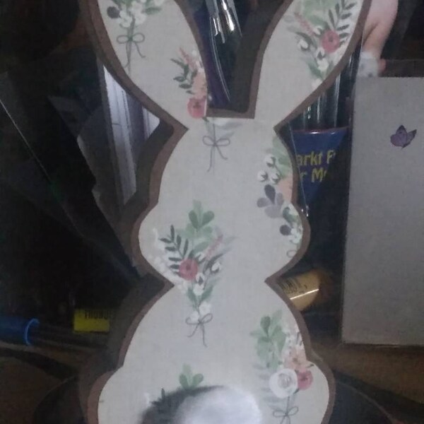 Nerdy Bunny With Glasses Decor, Easter Bunny, Wooden Bunny Decor ...