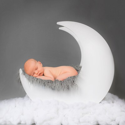 Moon Digital Backdropnewborn Backgroundwhite Moon Clouds - Etsy