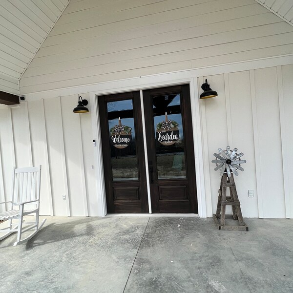 Double Door Front Door Decor Welcome to Our Home Double Door Signs ...
