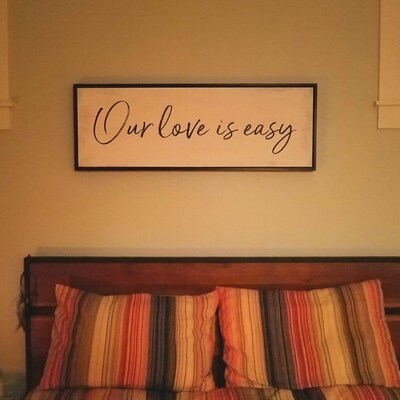 Create Custom Quote Sign, Personalized Master Bedroom Above the Bed His ...
