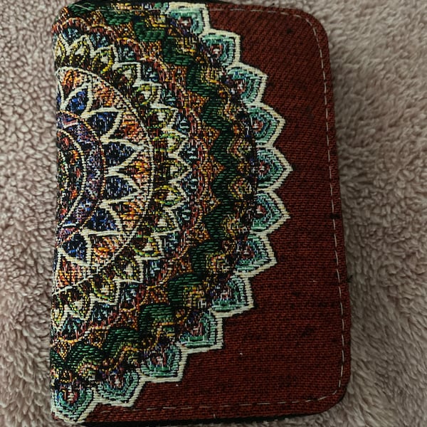 Small Wallet for Women, Handmade Bohemian Wallet, Small Mandala Pattern ...
