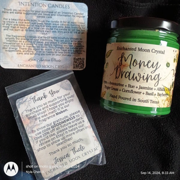 Money Drawing Candle, Money Spell, Witchcraft Supplies, Wealth, Success ...