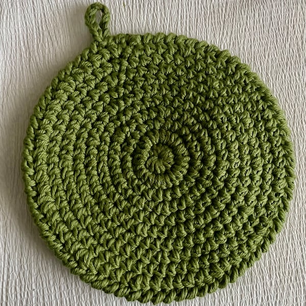 Rustic Round Trivet Crochet Pattern, Farmhouse Hot Pad Crochet Pattern ...