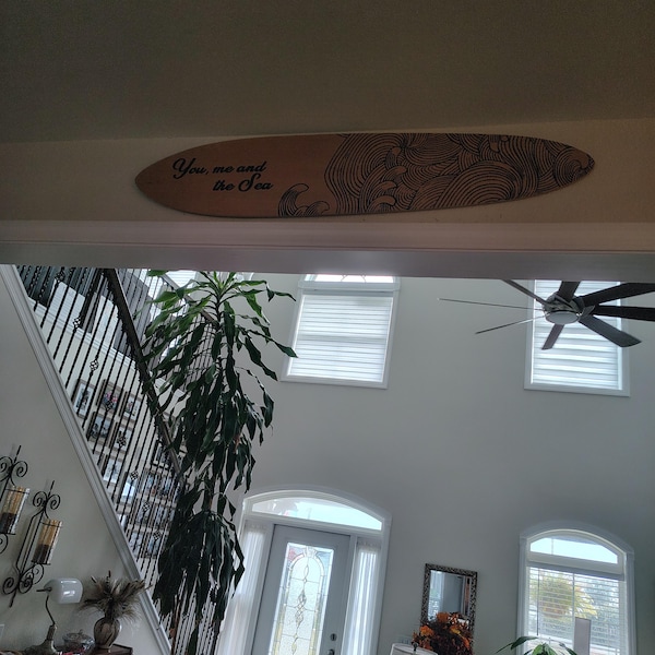 Wave Surfboard Wall Art Surfboard Wall Decor Coastal Home Decor ...