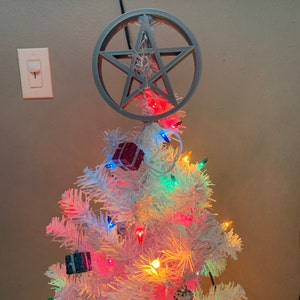 Pentagram Tree Topper Pentacle Reversible Gothic Holiday - Etsy