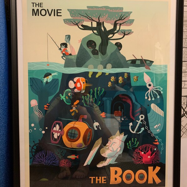 The Movie Vs the Book Original Literary Art Print. Fine Art Paper ...