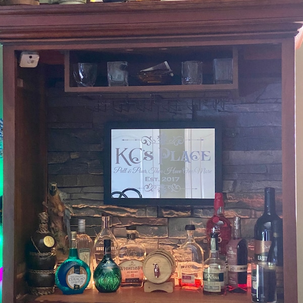 CUSTOM BAR MIRRORS | Design Your Own Unique Custom Home Bar Mirror | My ...