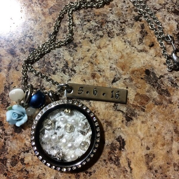 Wedding Lockets, Custom Memory Lockets With Your Wedding Dress ...