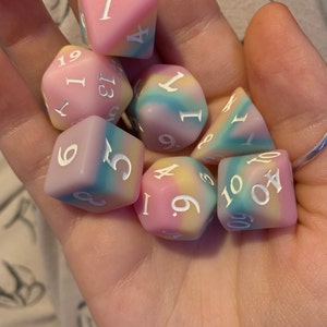Rainbow Too Dnd Dice Set Transparent Rainbow Polyhedral - Etsy