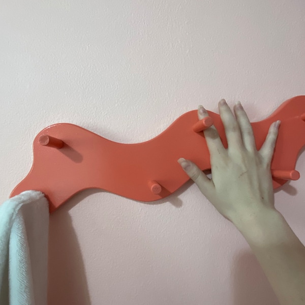 Wavy Wall Hook | Squiggle Wall Rack | Towel Hook | Aesthetic Home Decor ...