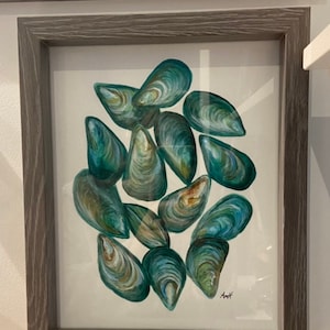 Newfoundland new Mussels Watercolour Painting Fine Art Print New Finn ...