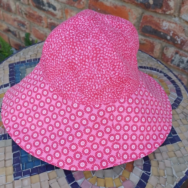 Sunhat PDF Sewing Pattern, Kids + Adults Wide Brim Hat Pattern, Floppy ...