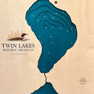 Smith Mountain Lake Custom Wood Map Virginia Map 3D Wall Art Contour ...