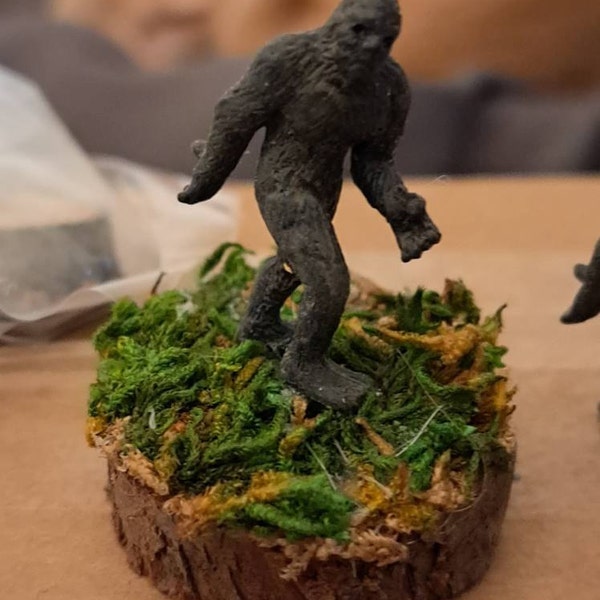 Micro Miniature Bigfoot, Tiny Sasquatch Stake, Fairy Garden Accessory ...