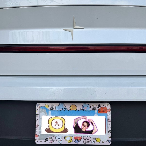 BTS Galaxy Pink License Plate Frame | BT21 License Plate Frame Bangtan ...