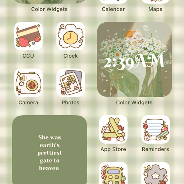 Cute Cottagecore App Icon Set | Kawaii Aesthetic Theme for Android Ios Tablet & Desktop - Etsy