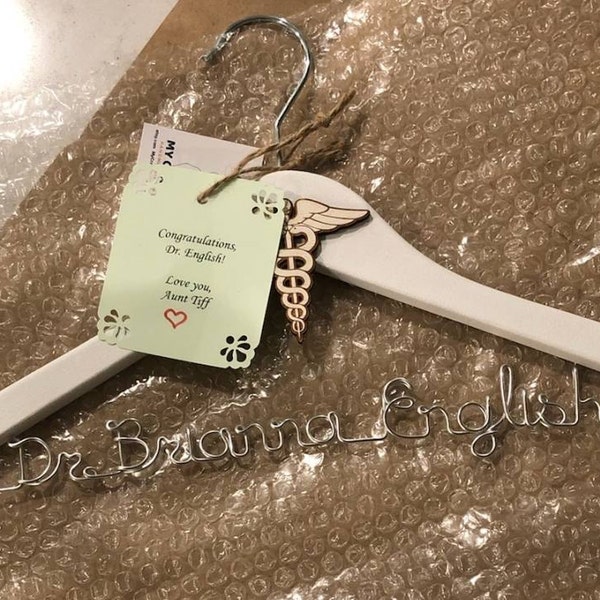 Doctor Coat Hanger, Caduceus Decal Hanger, Medical Gifts for Women ...