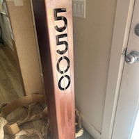 Address Sign -XL- Yard Address Sign - Rusted - Adjacent Sided - Custom ...