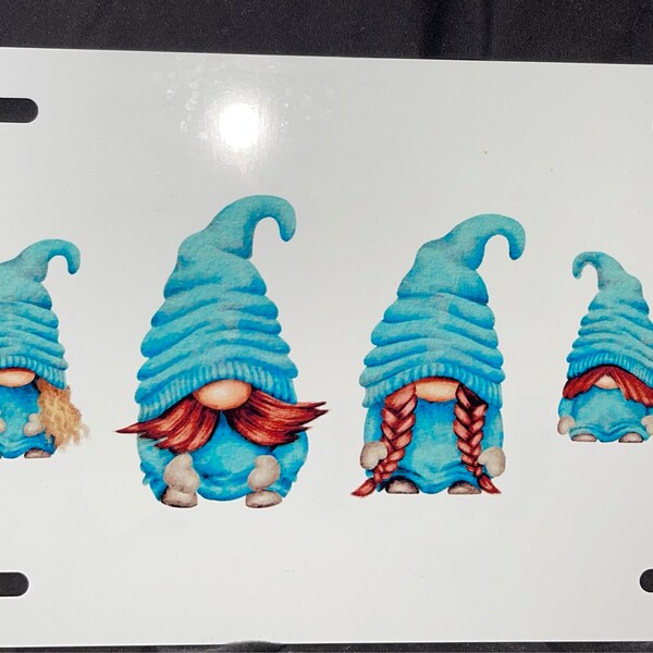 Turquoise Gnomes, Dad Mom Gnome, Children Baby Pets Gnome Hand Drawn ...