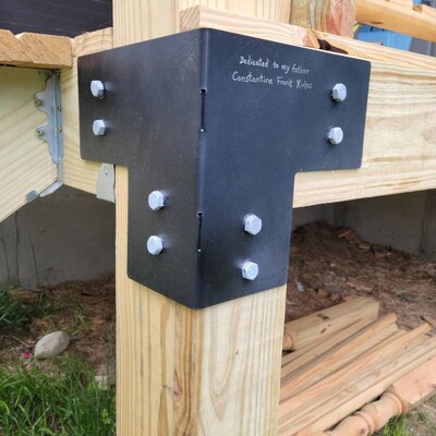 Posthugger™ Outside Corner Brackets AND MORE for 6x6 Wood Posts Shop Table Pergola Brackets 1/8 ...