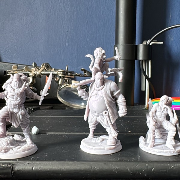 Dnd Orc Barbarian Miniatures Bundle Orc Warband Mini for Dungeons and ...