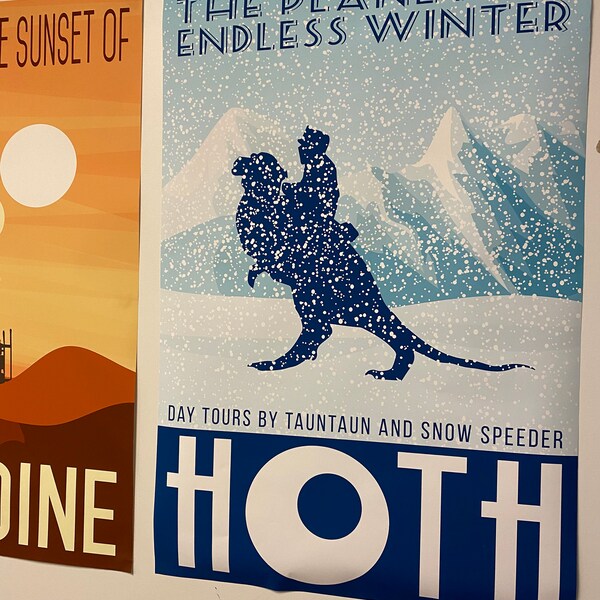 Star Wars Hoth Retro Travel Poster - Etsy