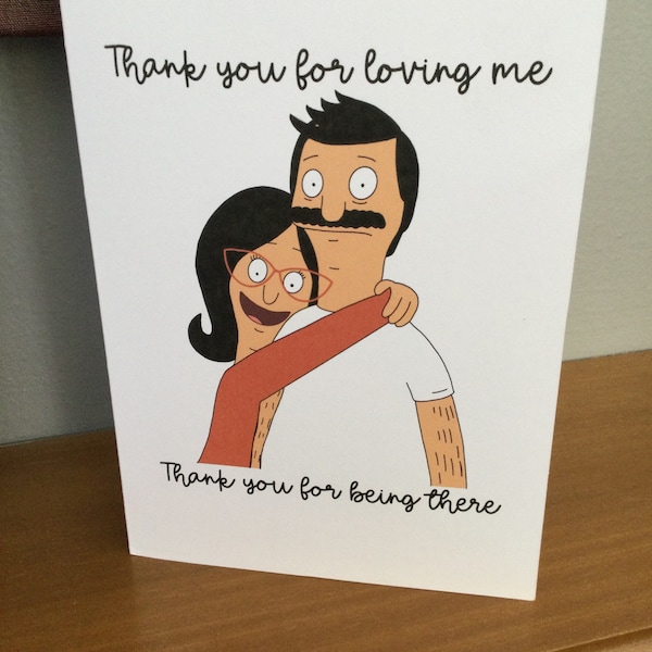 Bob’s Burgers Thank You Love Greeting Card - Etsy
