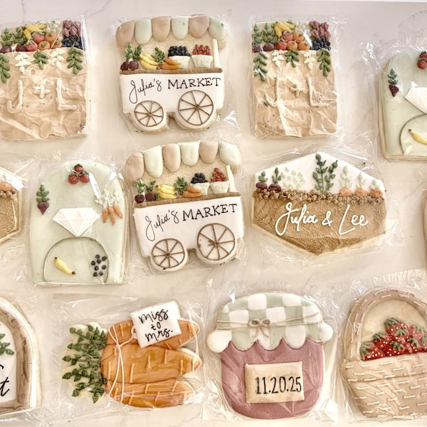 She's Fresh off the Market Cookies. Bridal Shower Cookies, Wedding ...