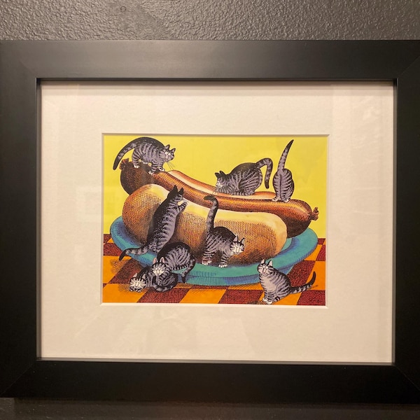 Kliban Cat Poster- 1977- Love to Eat Them Mousies - Etsy