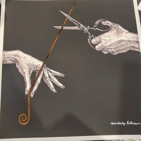 Thread of Life Ancient Greek Mythology Art Print, Gold Foil Embellished ...