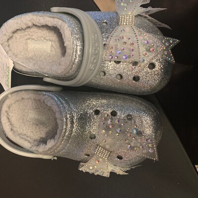 Rhinestone Glitter Bow Crocs Charms . Pretty Bow Charms - Etsy