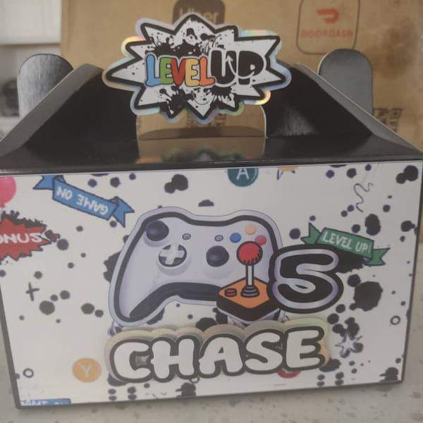 Gamer Favor Boxes, Gamer Birthday, Gamer Party Decorations, Gamer Gable ...