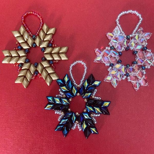 Right Angle Weave Beaded Earring Pattern - Beading Pattern - Beading ...