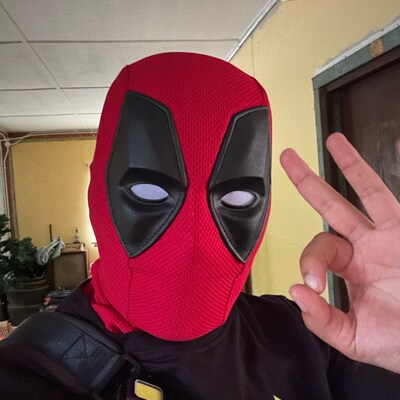 X-force Grey Deadpool Costume Cosplay Mask With Magnetic Eyes - Etsy