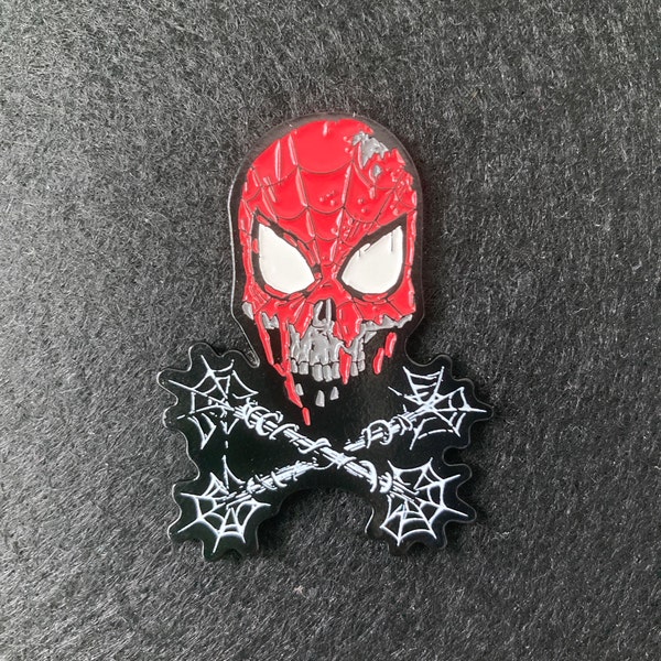 Web Slinger & Crossbones Enamel Pin - Etsy