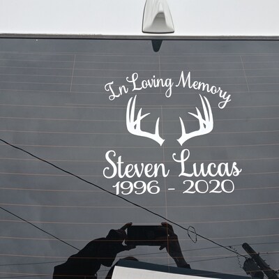 In Loving Memory Deer Decal, Remembrance Decal, in Loving Memory Decal ...