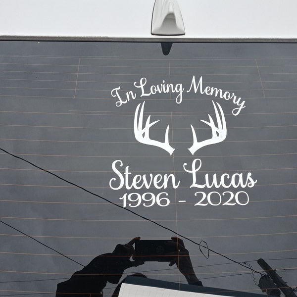 In Loving Memory Deer Decal, Remembrance Decal, in Loving Memory Decal ...