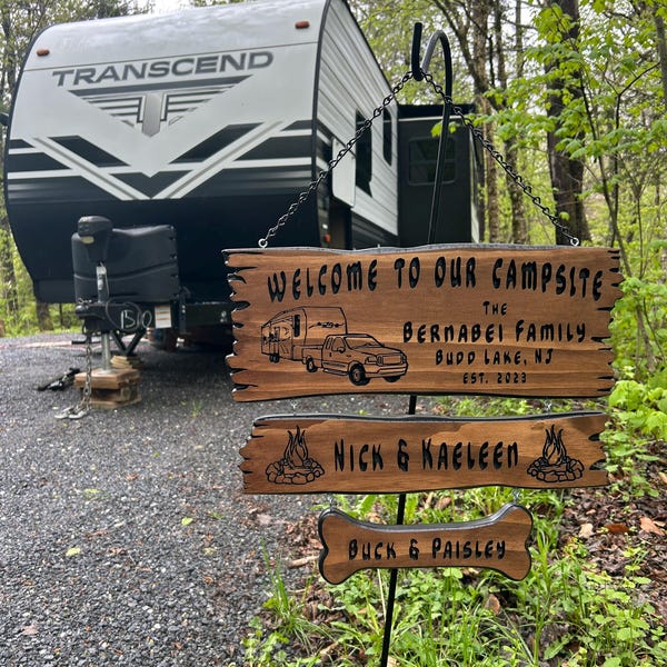Custom Camping Sign Custom RV Sign Custom Camp Decor Sign Personalized ...