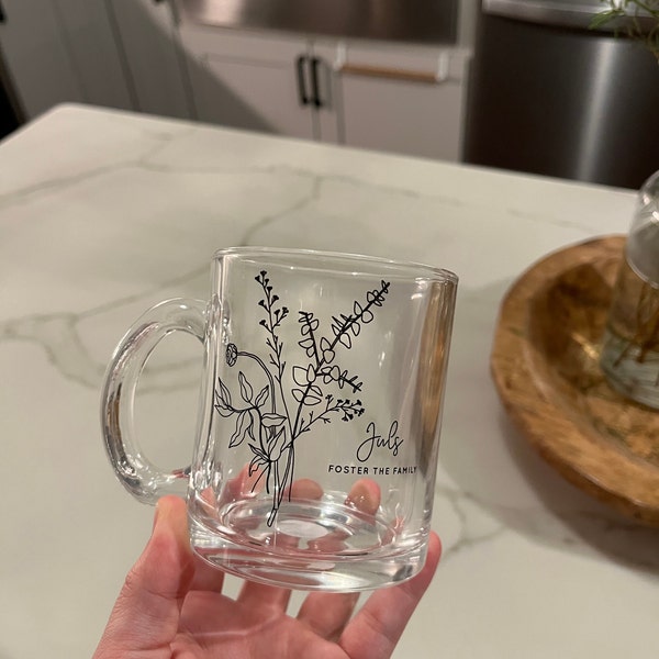 Floral Mug Personalized Gifts for Her Wildflower Mug Flower Mug ...