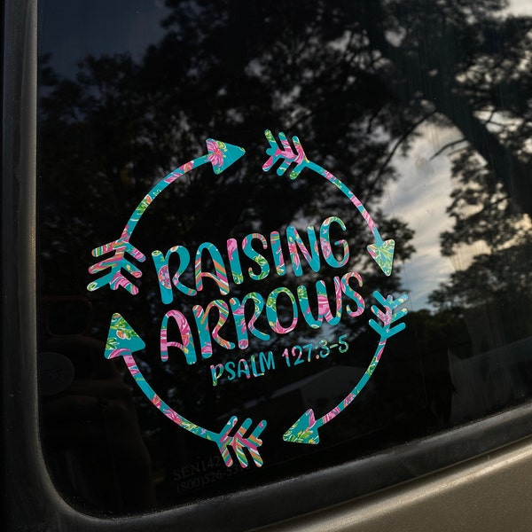Raising Arrows Decal, Psalm 127, Christian Car Decal, Mom Gift ...