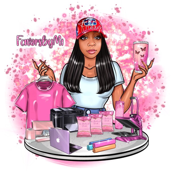 Business Logo Portrait, Avatar, Cricut Crafter Logo, Cartoon Logo ...