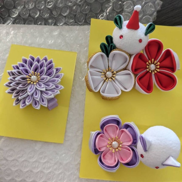 Kanzashi Cherry Blossom Sakura Flower Hair Clip Barrette With Tassels ...