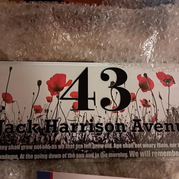 Poppy House Sign - Etsy UK