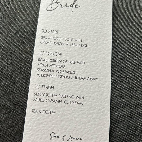 Bowed Wedding Table Place Names | Card and Bow Name Tags | Table ...