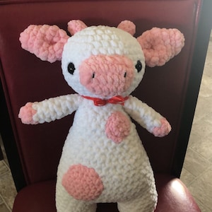 Oreo Fluffy Cow Crochet Plushie - Etsy