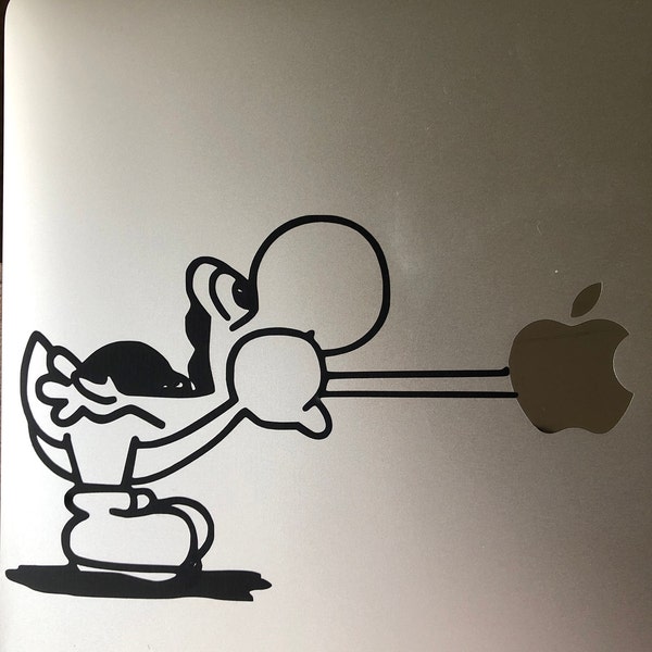 Stickers YOSHI - Mario BROS, Decal, Adesivi per MAC - MacBook Pro Air ...