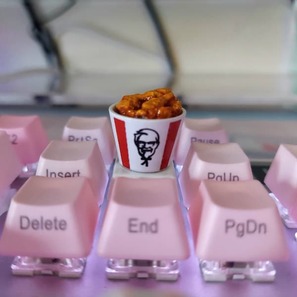 KFC Chicken Combo Keycaps Handmade Resin Custom Artisan - Etsy