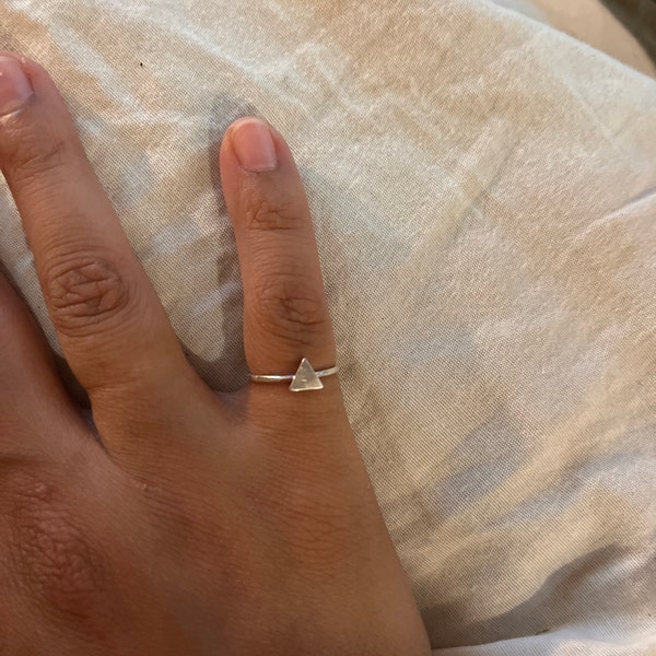 Skinny Triangle Ring,simple Traingle Ring,modern Geometric Ring,initial ...